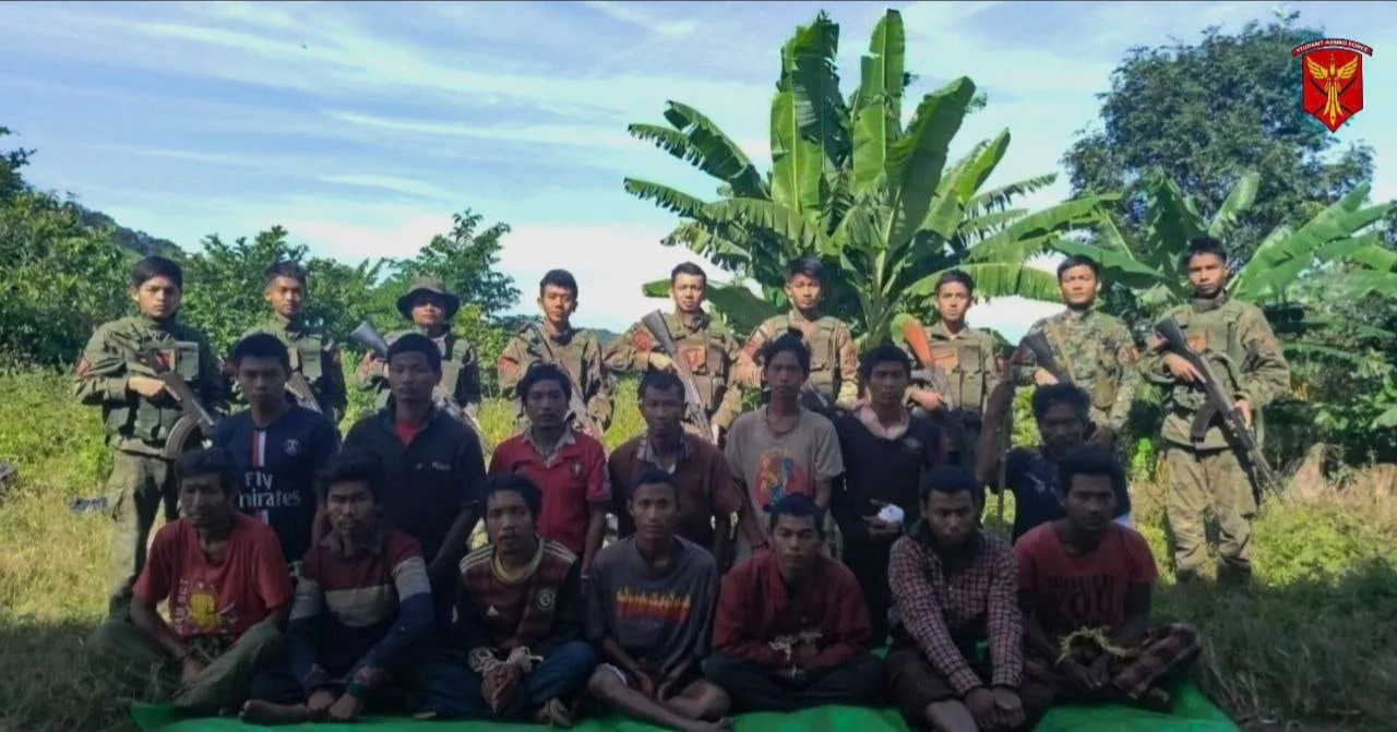 Student Armed Force captures 14 soldiers from the Junta, including Major Zaw Htet Naung, on ...
