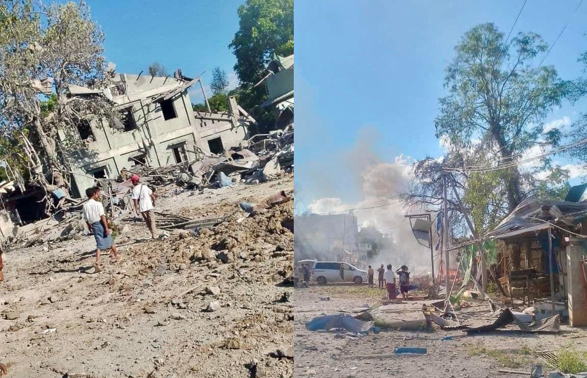 နောင်ချိုတွင် လက်ဖက်ရည်ဆိုင်ပေါ် ဗုံးကြဲချ၊ အနည်းဆုံး ၁၁ ဦး သေဆုံး နိုင်ငံတကာမြန်မာ့သတင်း