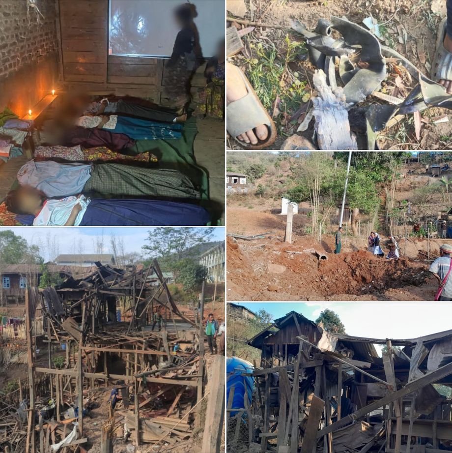 တိုက်ပွဲမရှိဘဲ တီးတိန်မြို့နယ်၊ ဆိုင်းဇန်ရွာကို စစ်ကောင်စီက လေကြောင်းကနေ တိုက်ခိုက်ခဲ့လို့