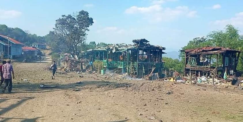 Military Council's Dropped 121 bombs on Chin State villages during ...