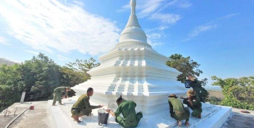 နိုင်ငံတဝန်းကဘုရားတွေမှာ စစ်ကောင်စီက စုပေါင်းသန့်ရှင်းလုပ်ပြီး ယတြာချေ