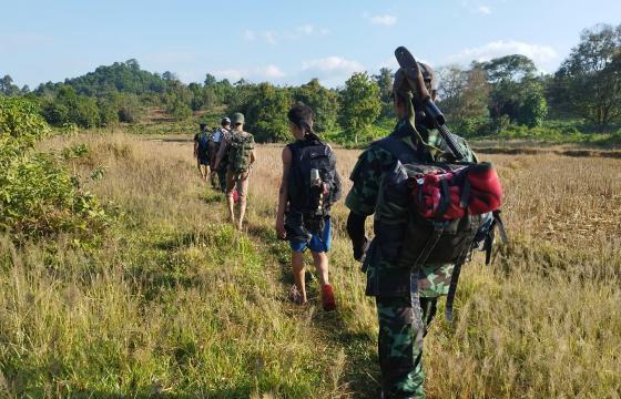 Military checked the guestlist during daytime in Taung Kyar Inn village ...